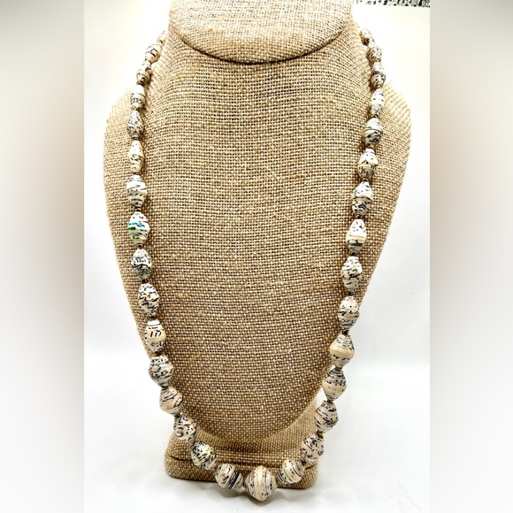 Teng Yue | Jewelry | Vintage Boho Teng Yue Paper Bead Necklace | Poshmark